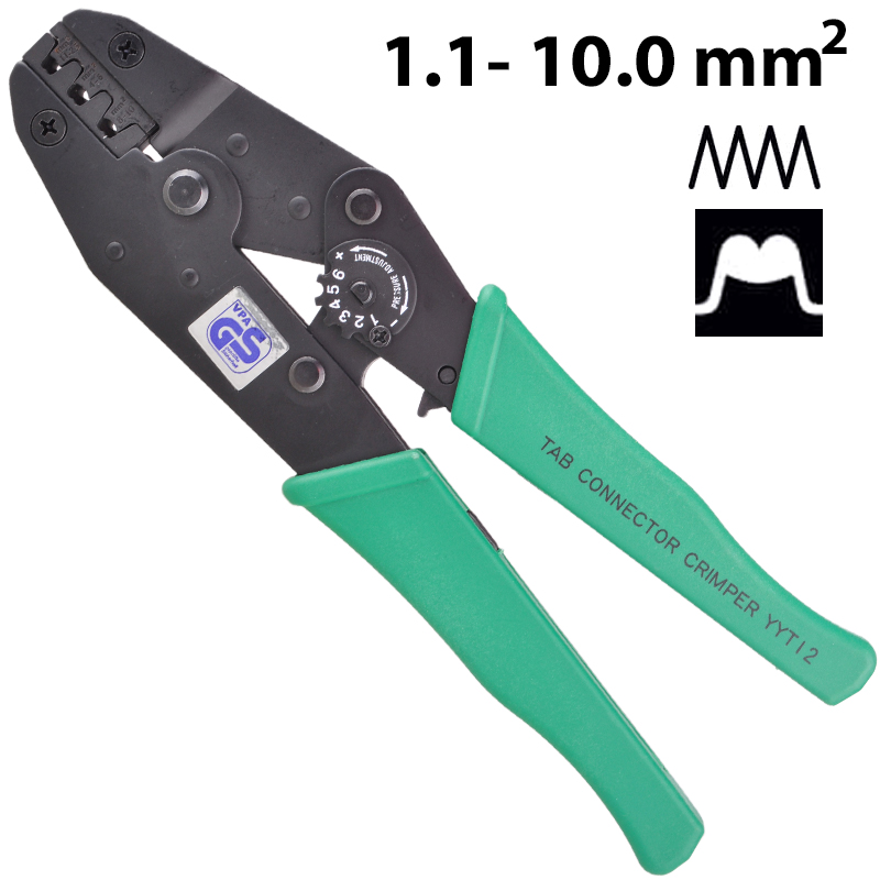 Presszange für unisolierte Kabelschuhe